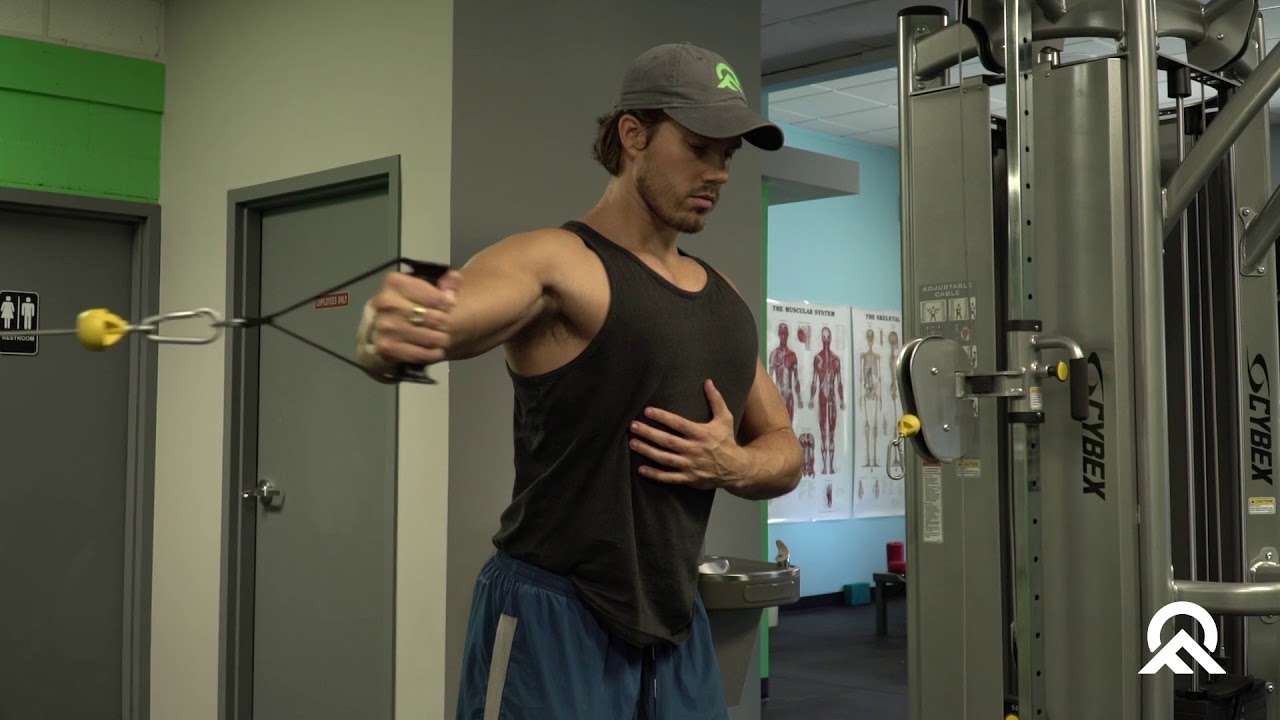 Single Arm Cable Chest Crossover Fly - YouTube