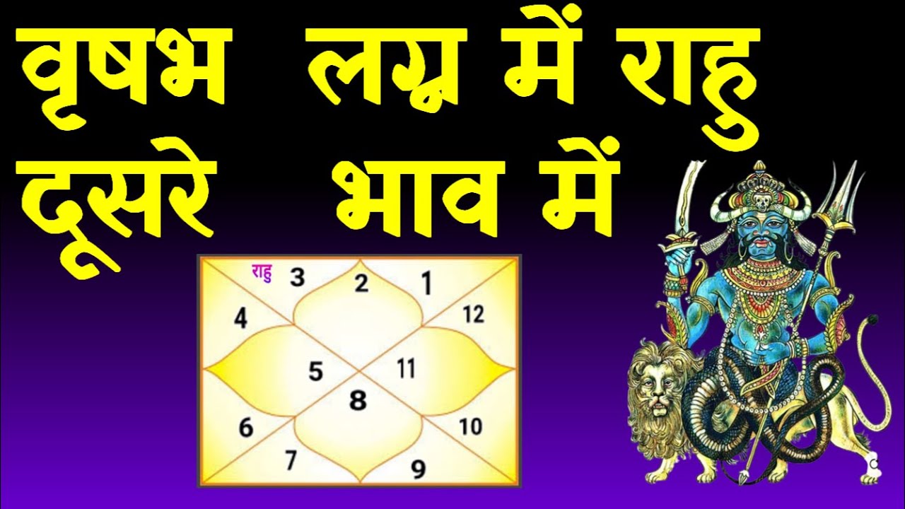 Rahu in 2nd House Taurus Ascendant(वृषभ लग्न में राहु दूसरे भाव में ...