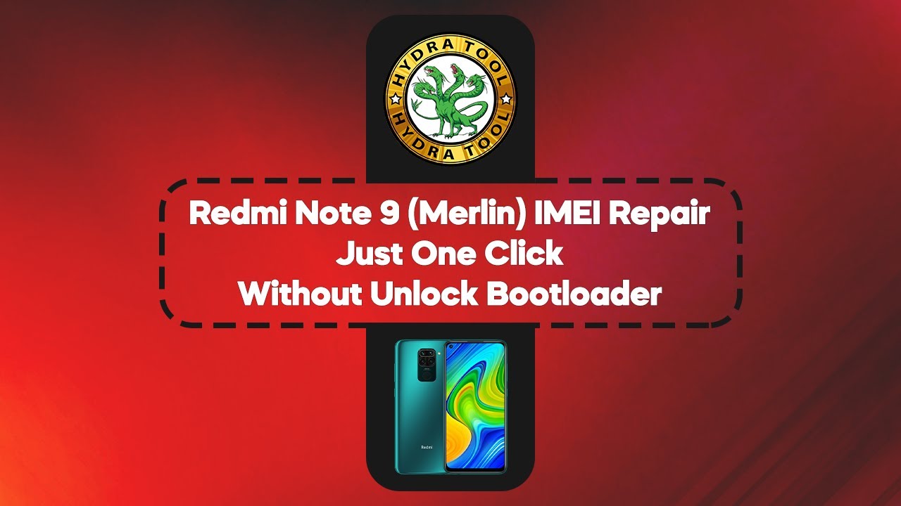Redmi Note 9 (Merlin) IMEI Repair Just One Click by Hydra - YouTube