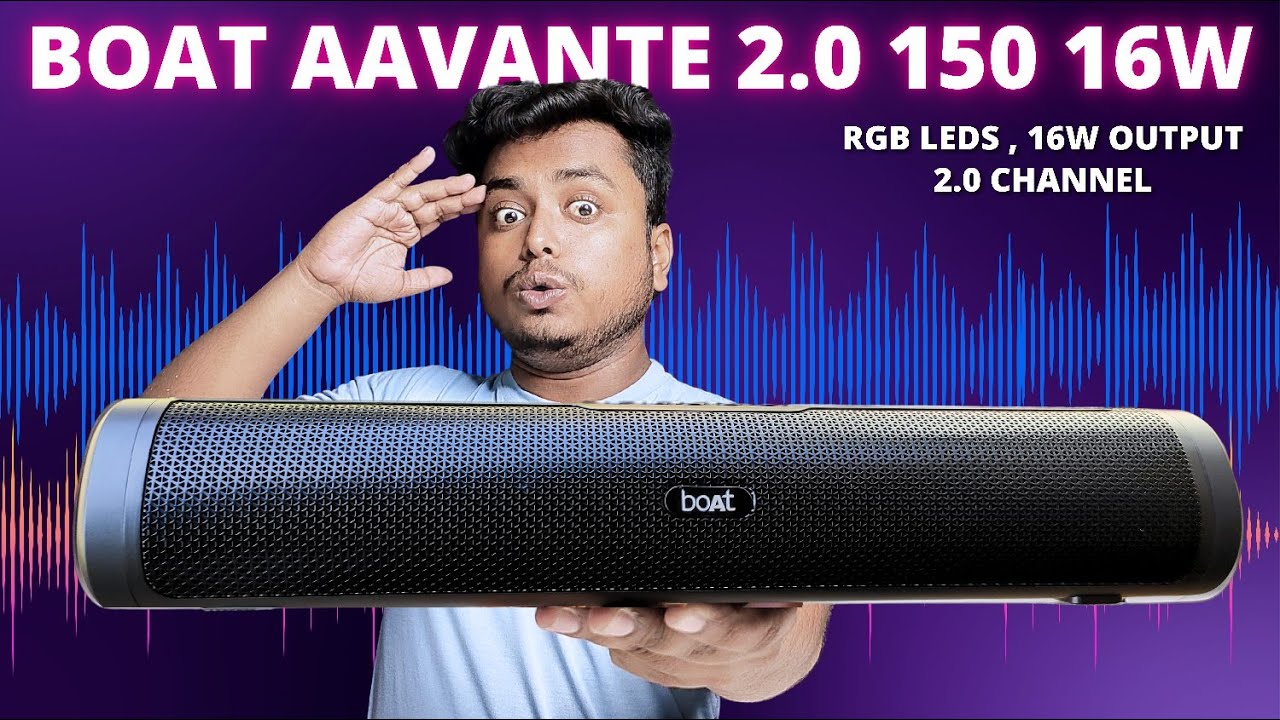 boAt Aavante 2.0 150 16W Soundbar🔥⚡- 2.0 Channel | RGB LED | TWS ...