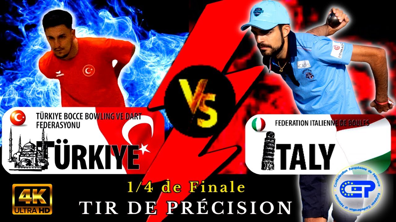 1/4 de Finale Petanque 2023 -Tir de Précision Diego Rizzi 🇮🇹 vs Mesut ...