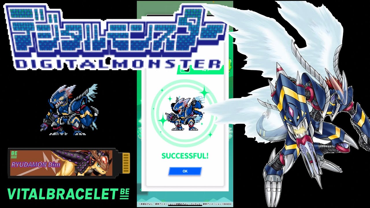 DIGIMON Vital Bracelet BE - DARKDRAMON || BEMemory Ryudamon DiM Log 22 ...