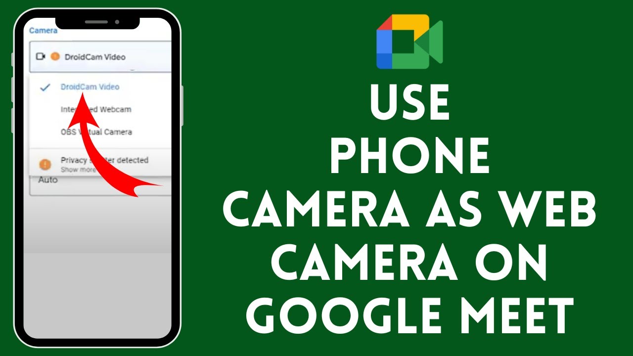 How to Use Your Phone Camera As Web Camera on Google Meet (2024) - YouTube