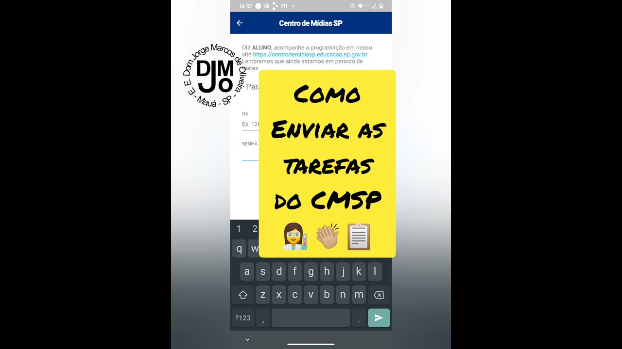 como fazer a enviar as tarefas do CMSP - YouTube