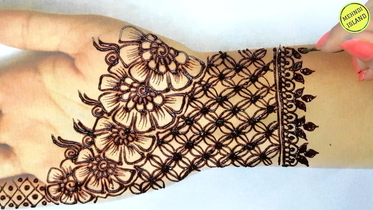New Stylish Mehndi Design | Beautiful Front Hand Hena Design 2020 - YouTube