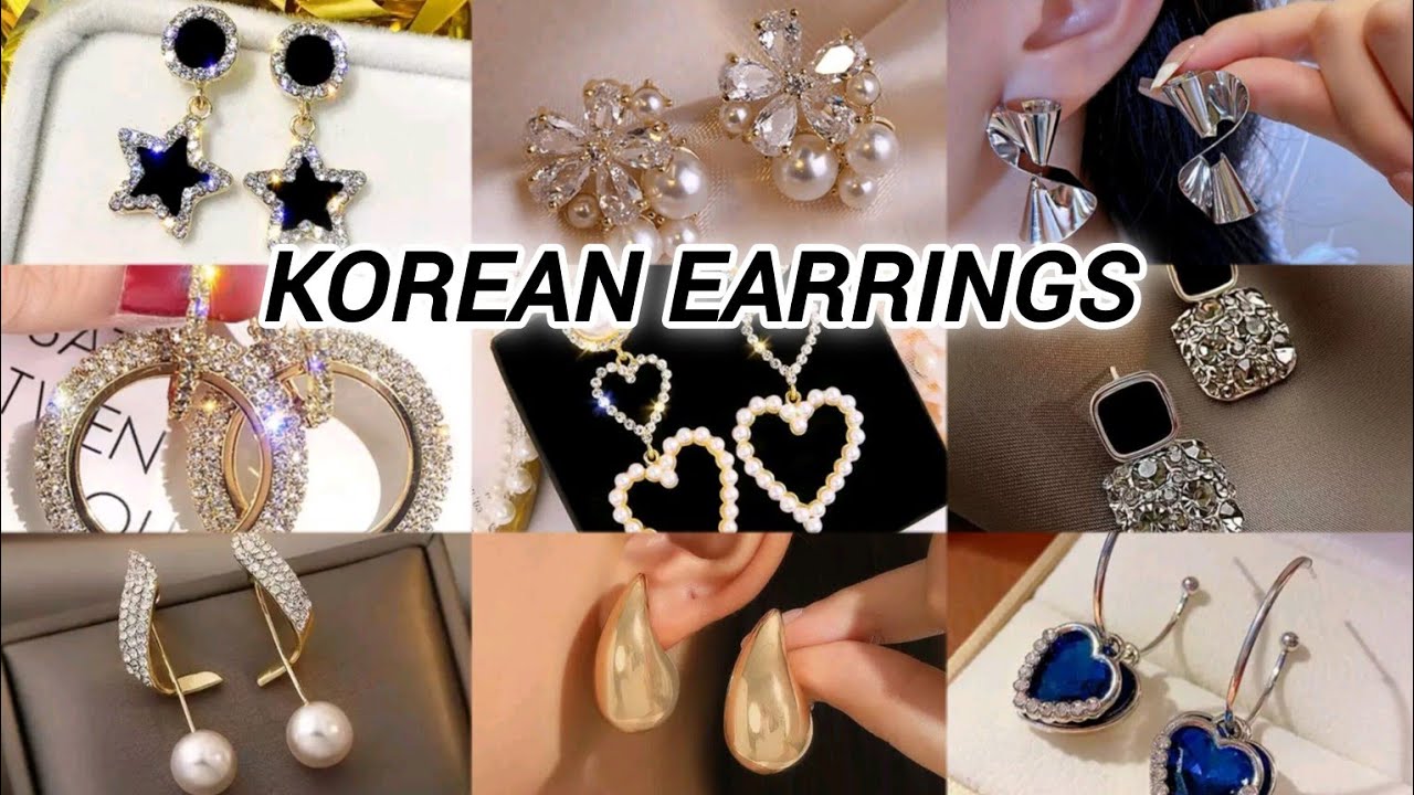 Beautiful Korean earrings for girls | Pearl earring designs| Korean ...
