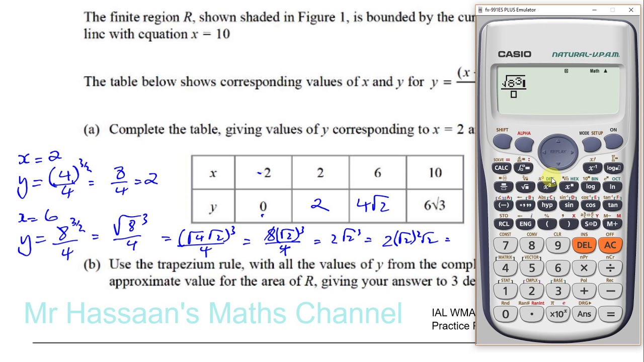 EDEXCEL C2 JUN 2018 GCE Q1 The Trapezium Rule - YouTube