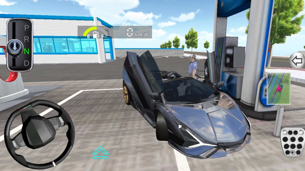 3D Driving Class Simulation || Funny Police Officer Refuel His Super ...