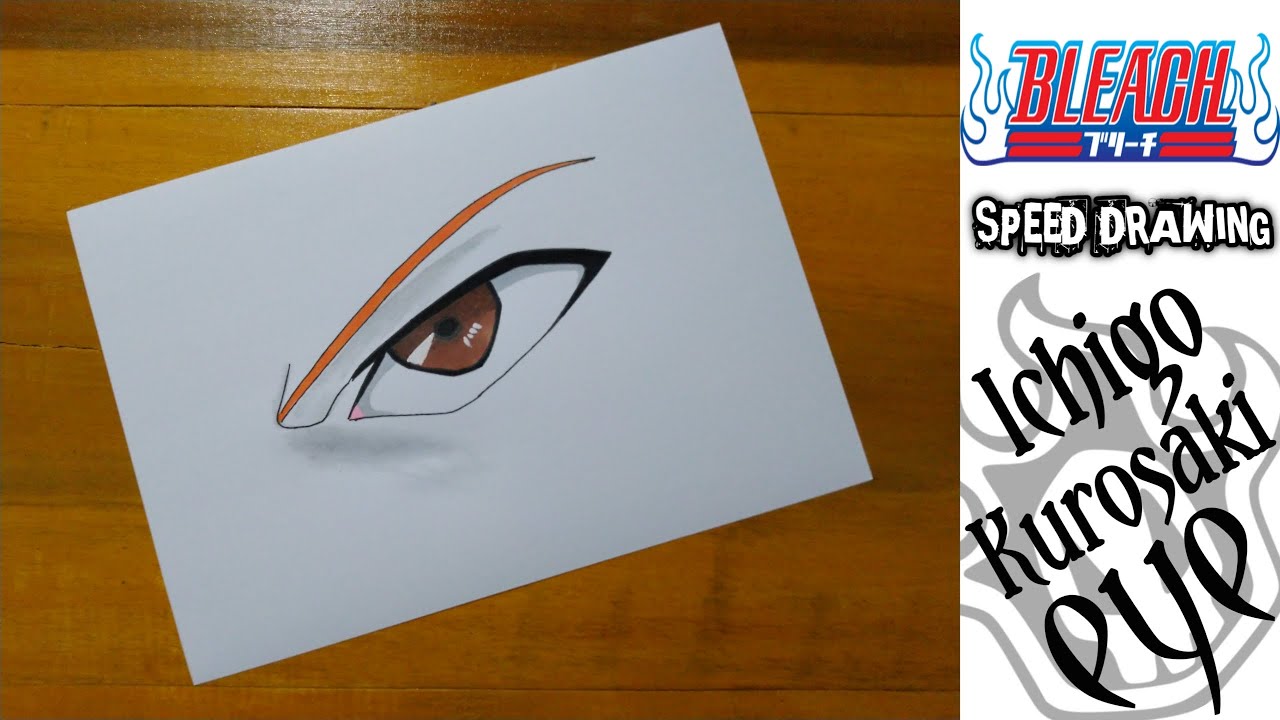 Speed Drawing Ichigo Kurosaki (黒崎 一護) Eye from Anime Bleach - YouTube