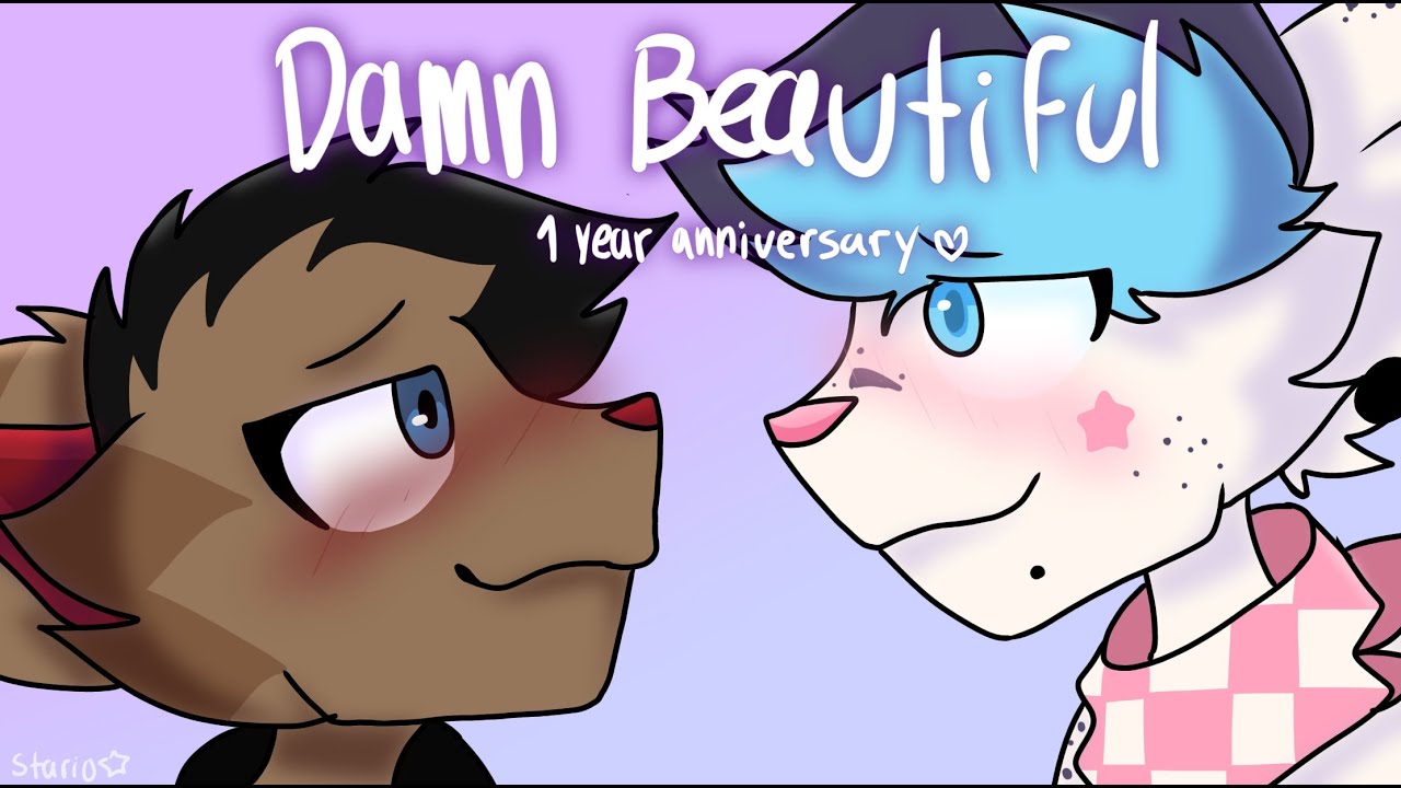 damn beautiful | 1 year anniversary animation ️💙 - YouTube