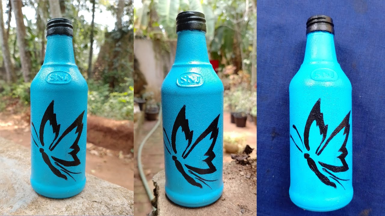 bottle art simple design / Bottel Art / Bottel Painting / Simple Bottel ...