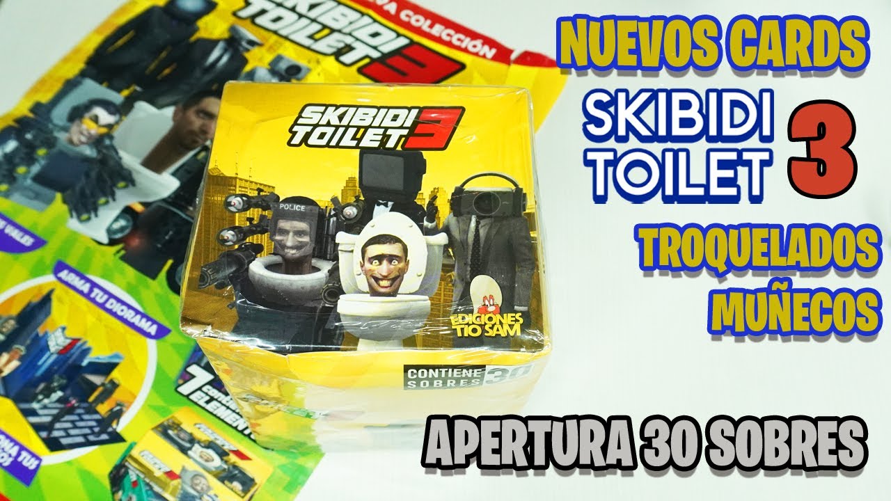 SKIBIDI TOILET3 TÍO SAM: APERTURA 30 SOBRES + CARDS + MUÑECOS - YouTube