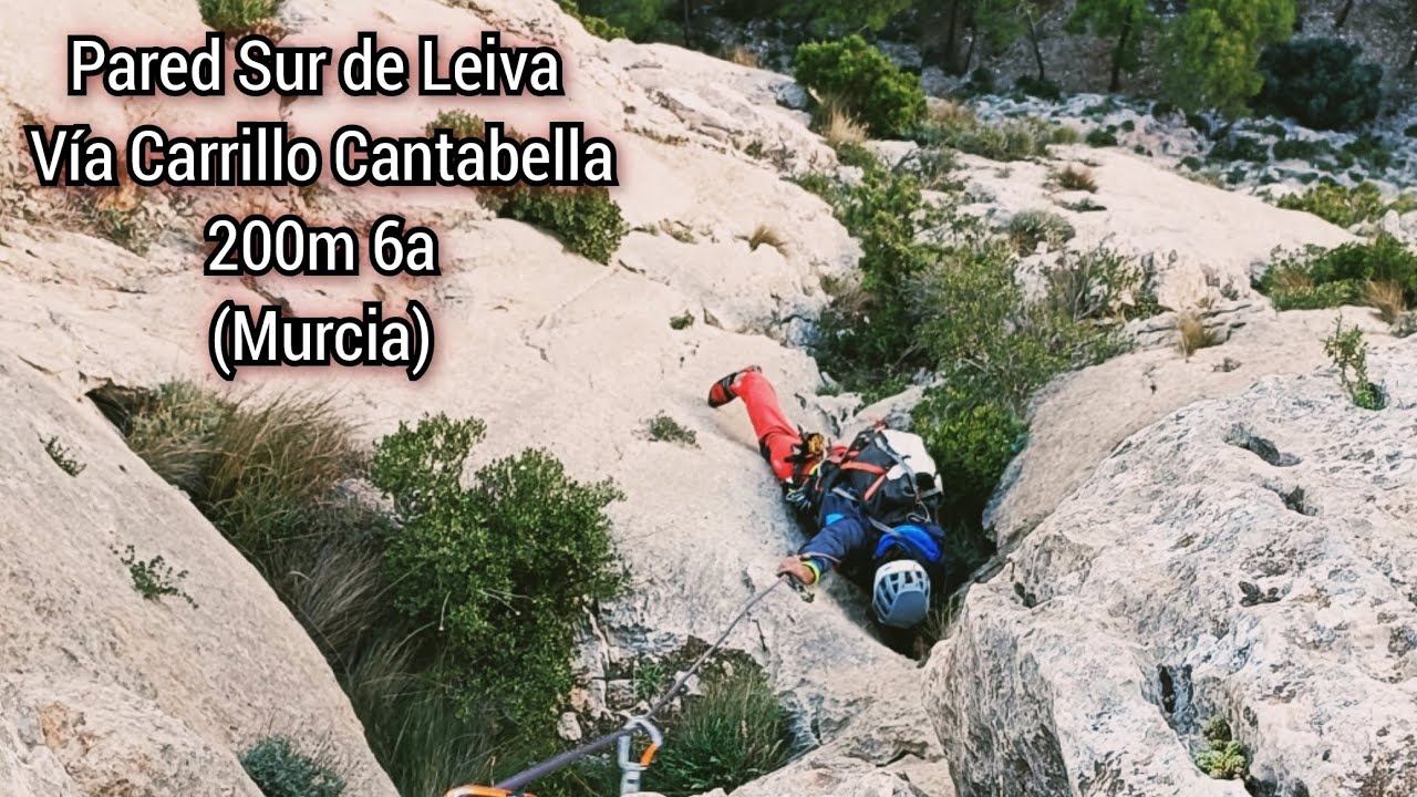 vía Carrillo Cantabella 200m 6a (Pared Sur de Leiva)Murcia Octubre 2023 ...