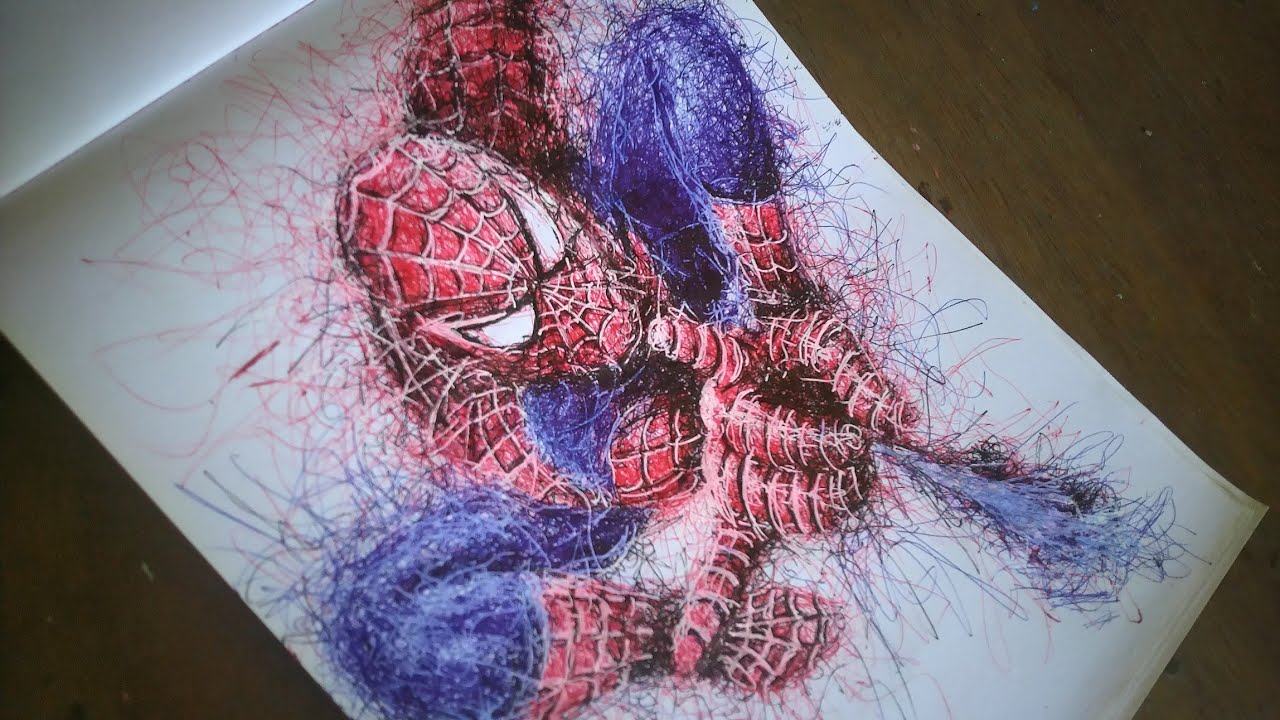 Draw like Spider-Man | Scribble Art | Arkistic - YouTube