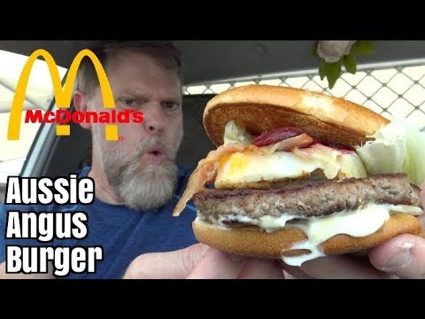 McDonalds Aussie Angus Burger Review Mukbang - YouTube