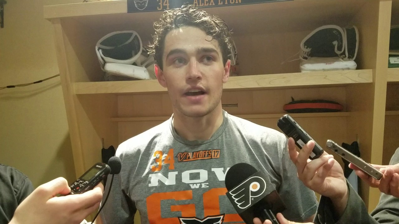 Alex Lyon Post-Game 4/21/17 - YouTube