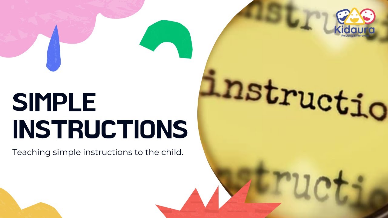 How to teach simple instructions to your child - YouTube