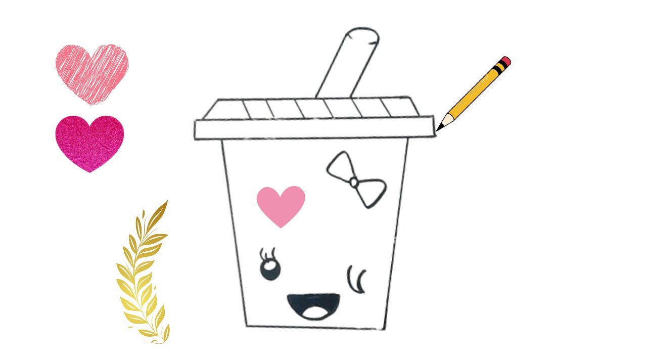 How To Draw A Drink | Drink Drawing Step By Step - YouTube