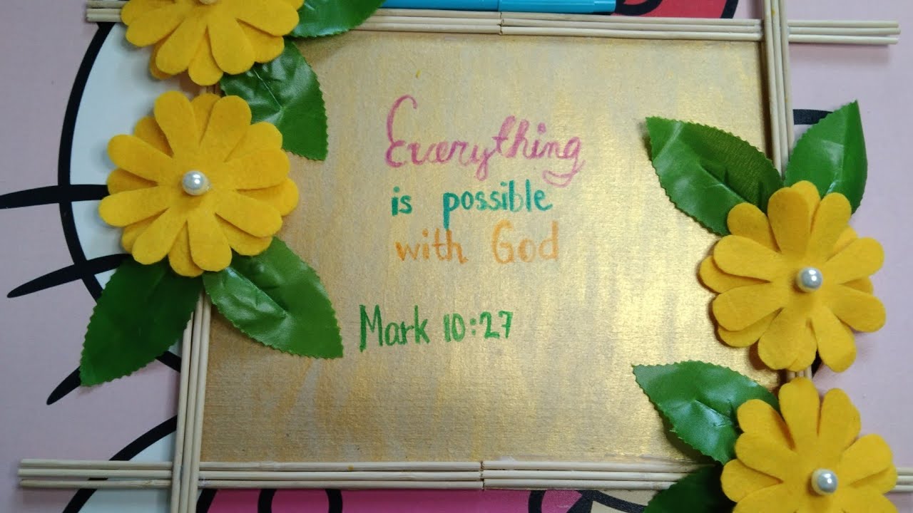 Diy Craft Bible verse Hanging Wall decor - YouTube