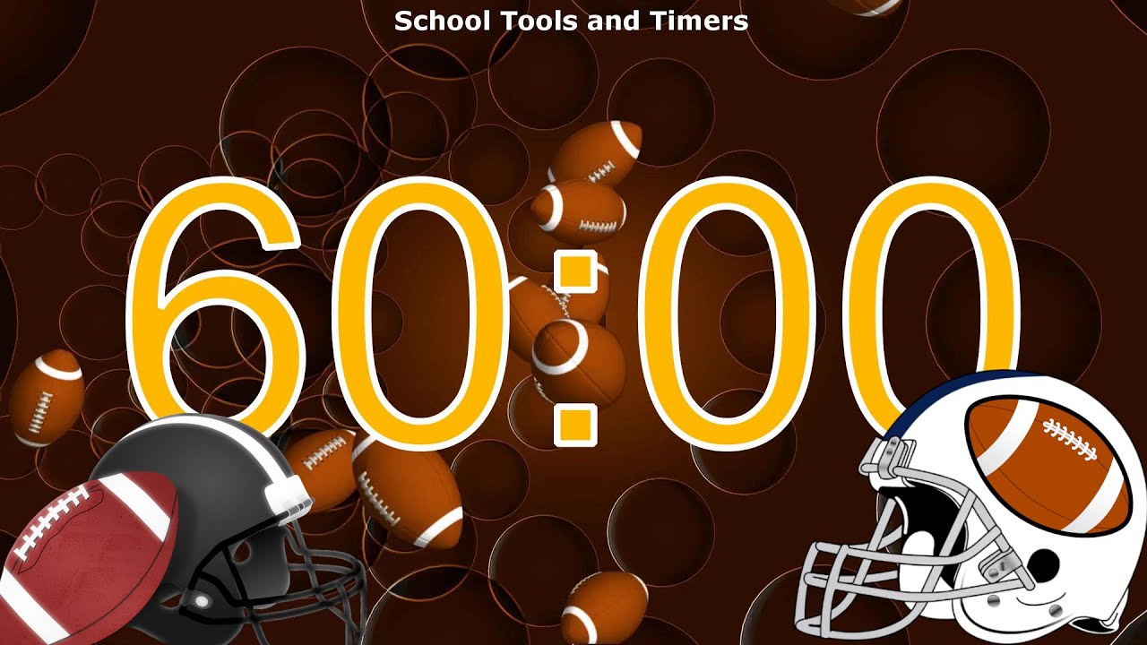 60 Minute 🏈 Football Countdown Timer - Cheering Crowd Celebration 🏈 ...