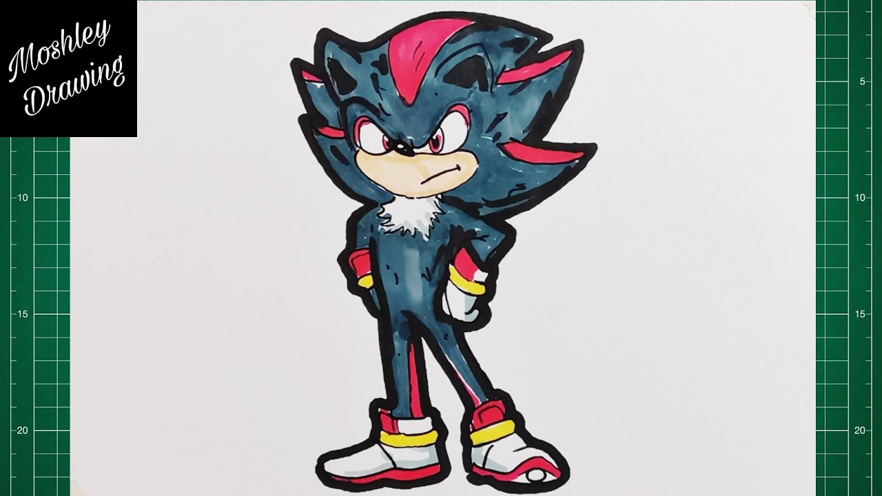 How to Draw Shadow The Hedgehog from Sonic 3 Movie - YouTube