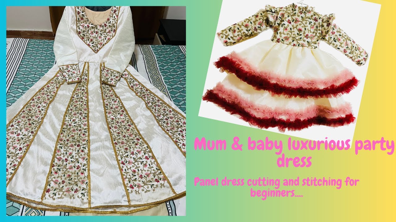 Panel frock (16 panel) cutting and stitching.Part A.DIY.Beginner ...