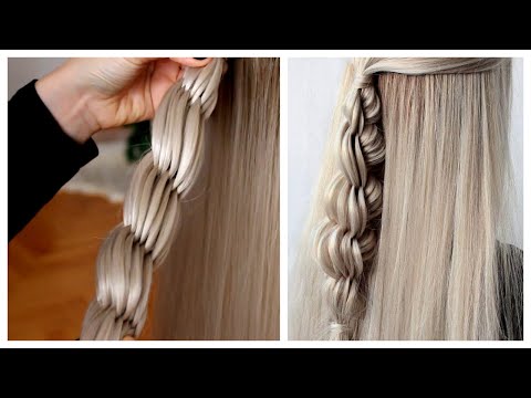 3D Bushel Braid Half Up | Ponytail Hairstyles - YouTube