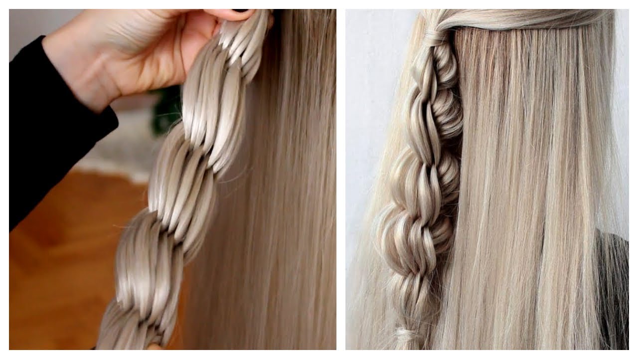 3D Bushel Braid Half Up | Ponytail Hairstyles - YouTube