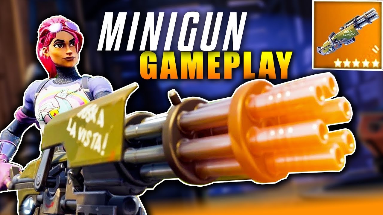 NUEVA MINIGUN GAMEPLAY en FORTNITE: BATTLE ROYALE (4K) - YouTube