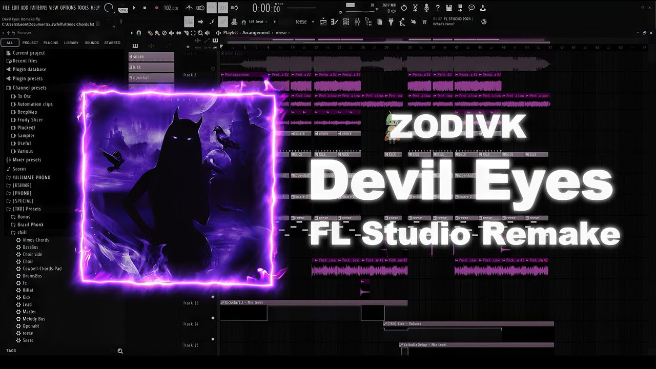 ZODIVK - Devil Eyes - FL STUDIO REMAKE + FLP! - YouTube