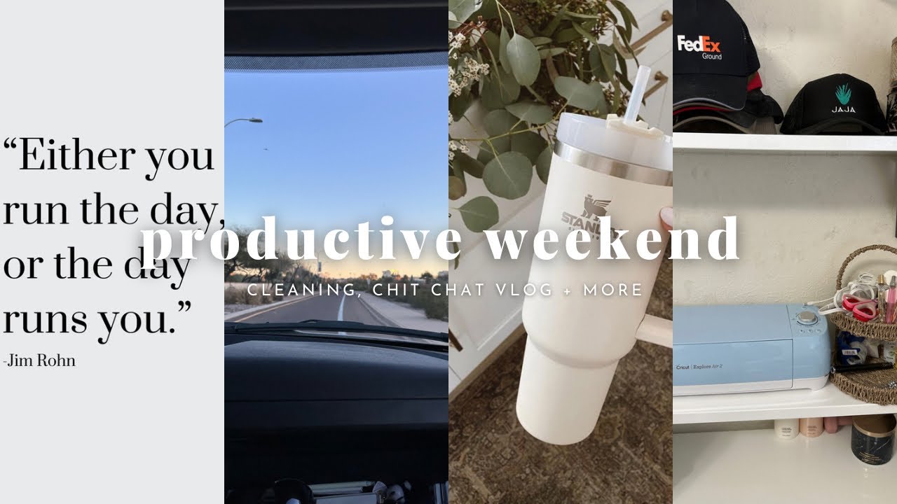 PRODUCTIVE WEEKEND VLOG | more cleaning, chit chat with me + more ...