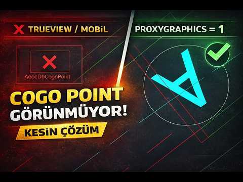Autocad Civil 3D Cogo Point Noktaları Autocad TrueView ve Autocad Mobilde Neden Görünmüyor? #autocad
