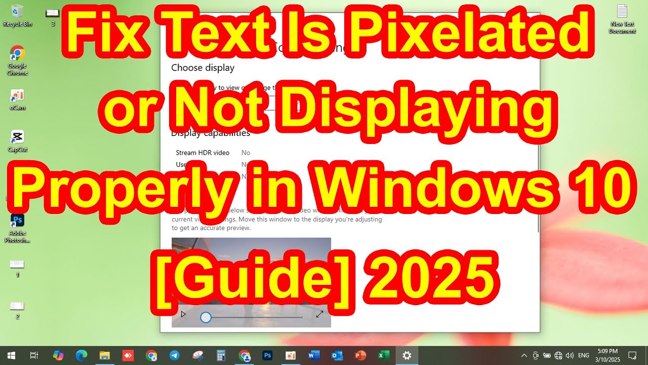Fix Text Is Pixelated or Not Displaying Properly in Windows 10 [Guide] 2025 - YouTube