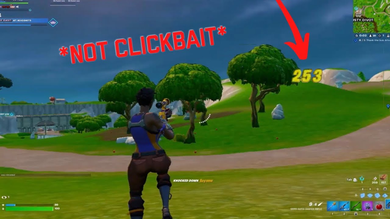 The BEST Fortnite Snipe EVER? (229m) *not clickbait* - YouTube
