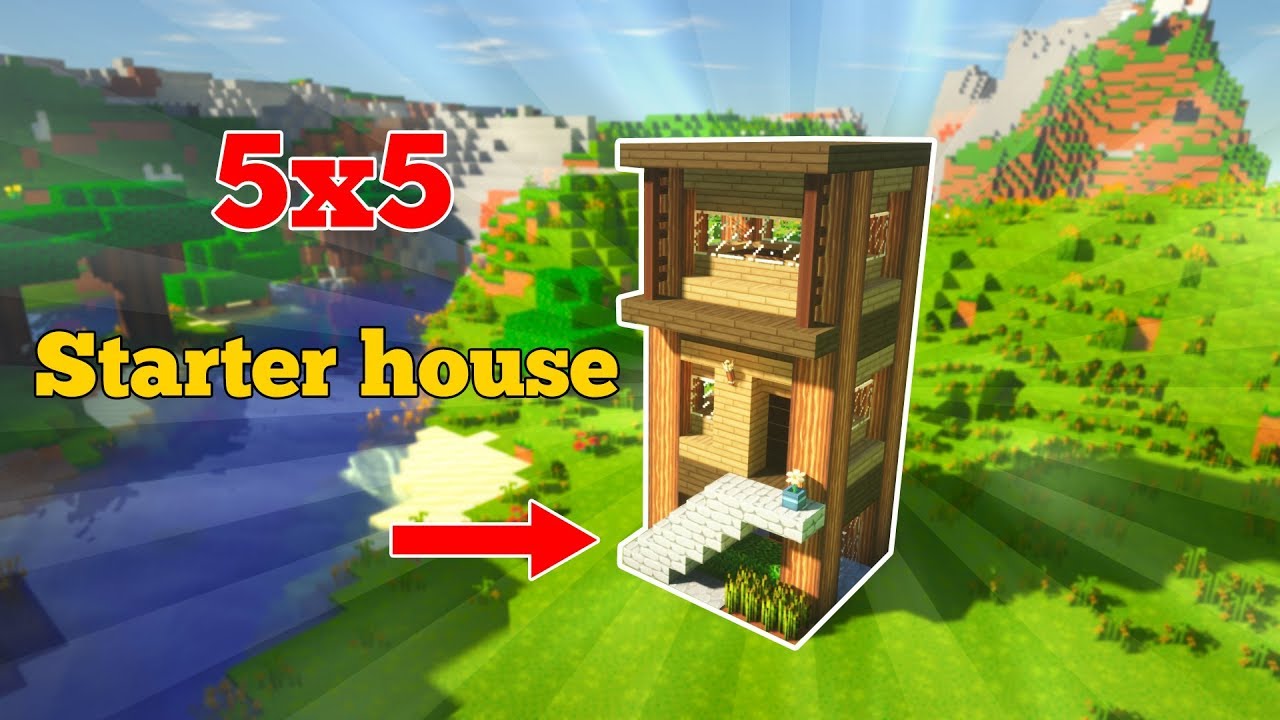 Minecraft 5x5 starter house - Easy Build !!! - YouTube