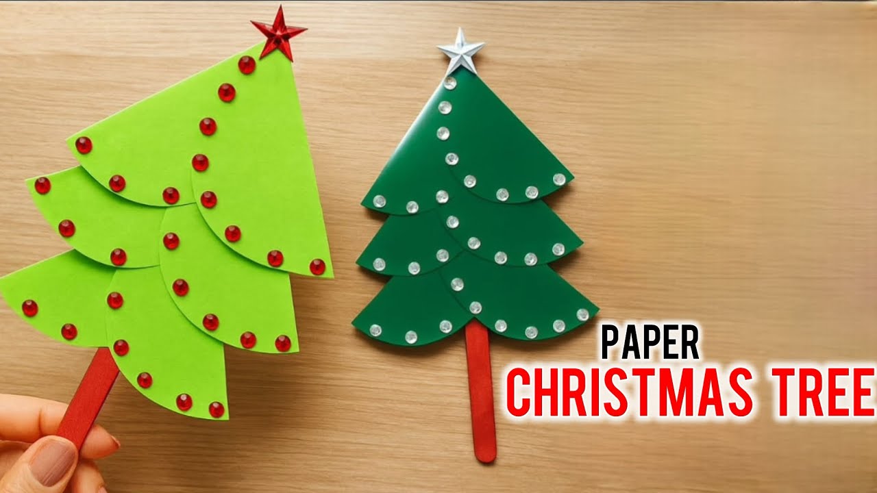 DIY Cute Paper Christmas Tree | Easy Craft Tutorial🎄 - YouTube