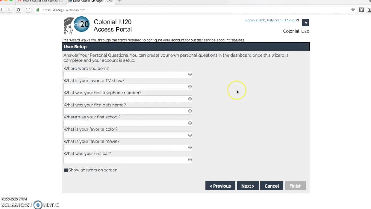 IU20 Password Portal Enrollment - YouTube