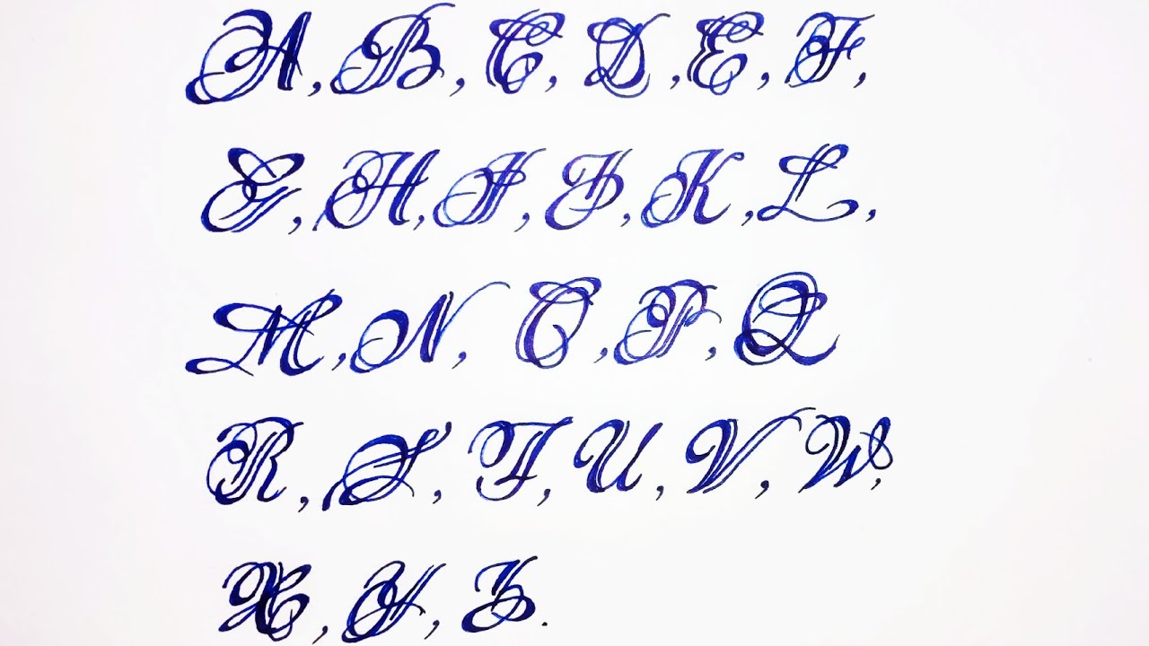 Stylish English cursive handwriting. - YouTube