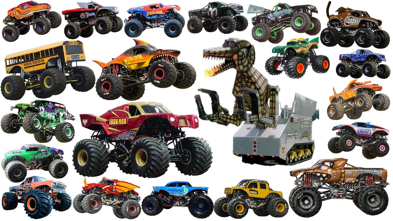 Grave Digger, Hulk, Iron Man, Avenger, Patrol, Spider-Man, Thor ...