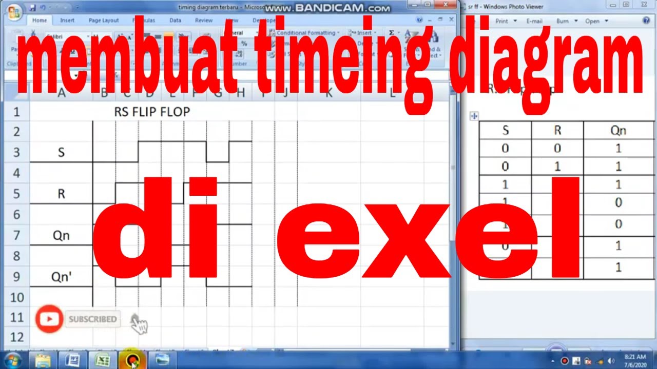 cara membuat timeing diagram di exel ,tutorial unpaedah - YouTube