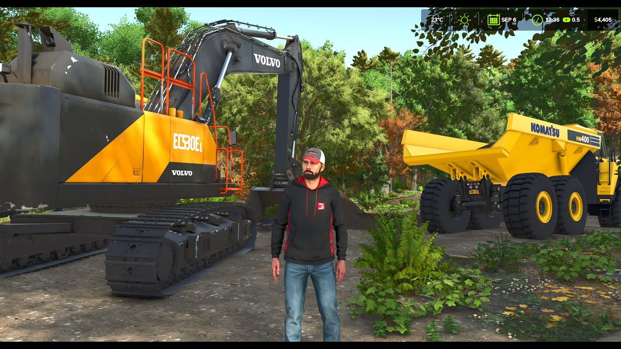 FS25 Gold Mining 1200+ Mods - Clearing overburden and sluicing the ...