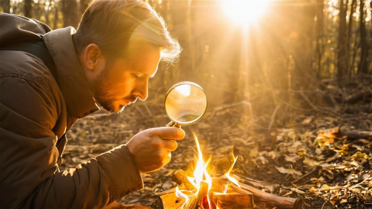 Mastering Fire: How to Start a Fire with a Magnifying Glass - YouTube