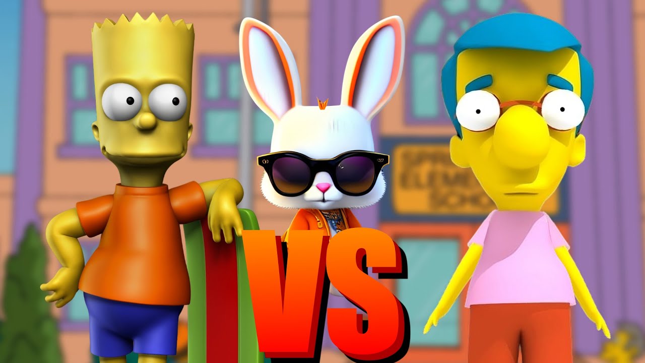 Bart Simpson vs Milhouse - BATALLA DE RAP ANIMADA - YouTube
