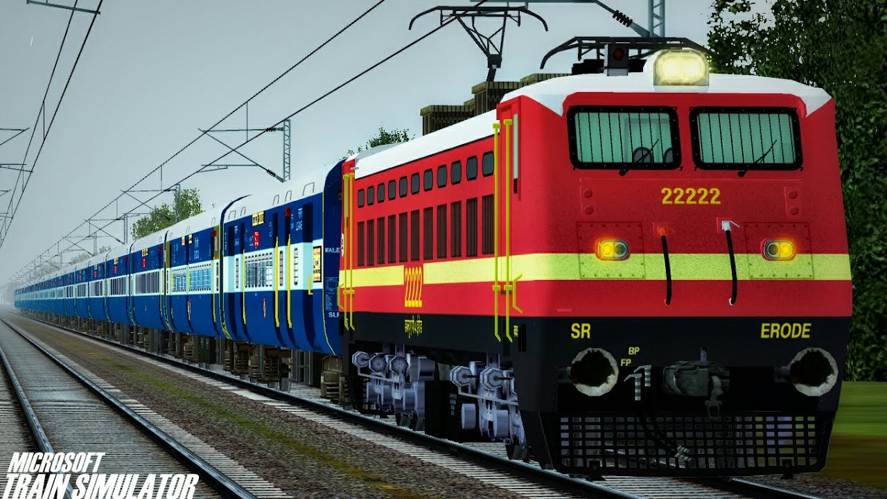 Chennai - New Delhi Grand Trunk Express || Erode WAP4 || Commentary ...