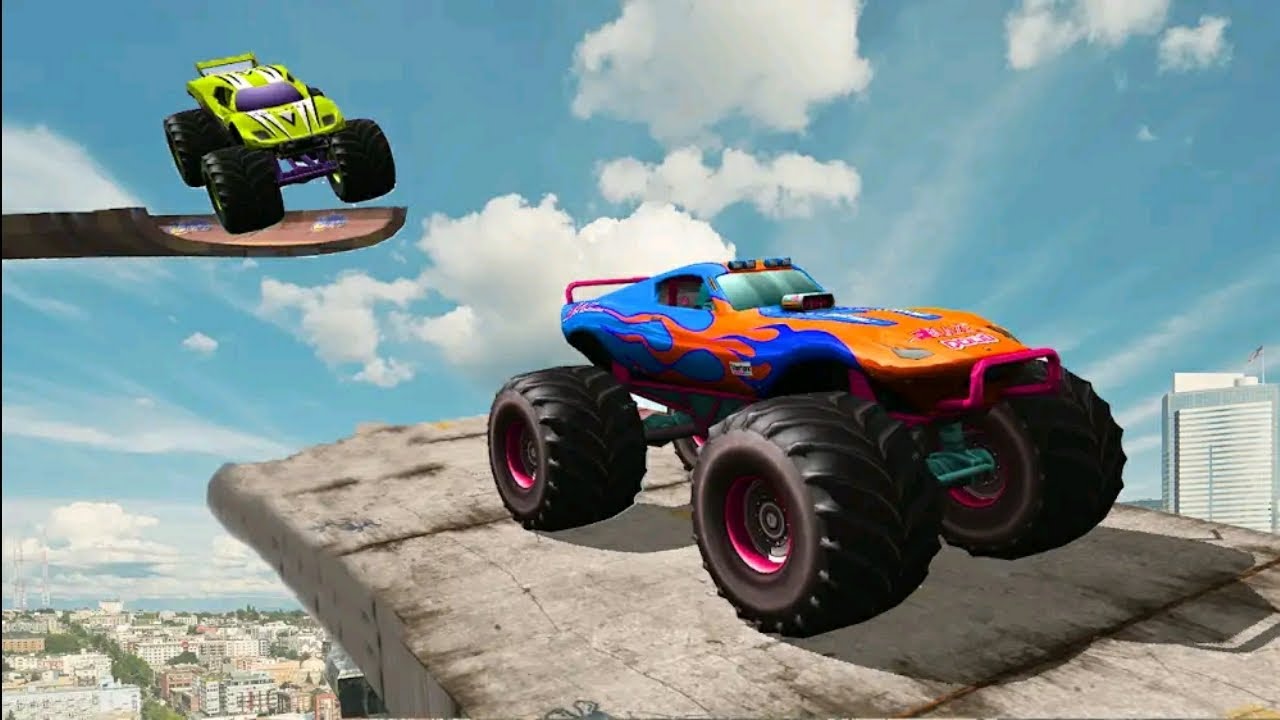 mobil balap kecepatan maksimal jalan jalan di atas awan - YouTube