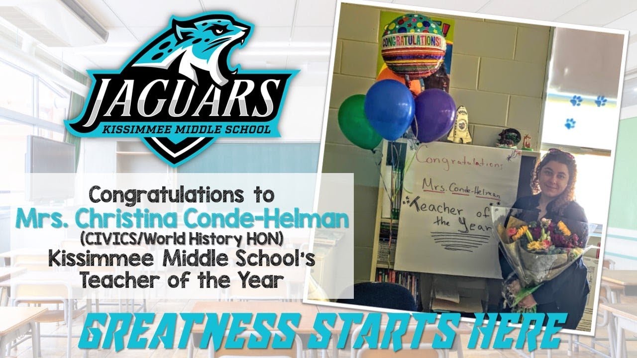 Teacher of the Year Finalist Ms. Christina Conde-Helman - YouTube