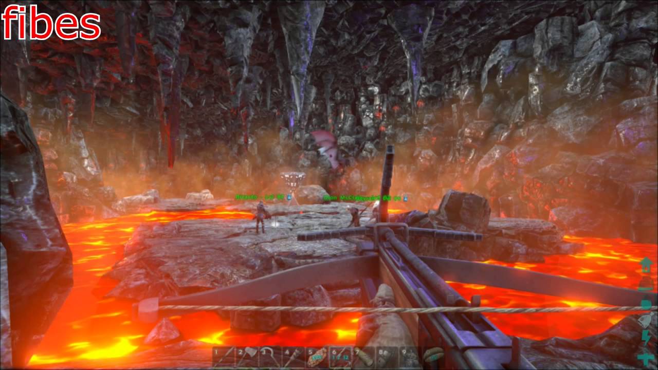 ARK SURVIVAL EVOLVED Cueva de la lava - YouTube