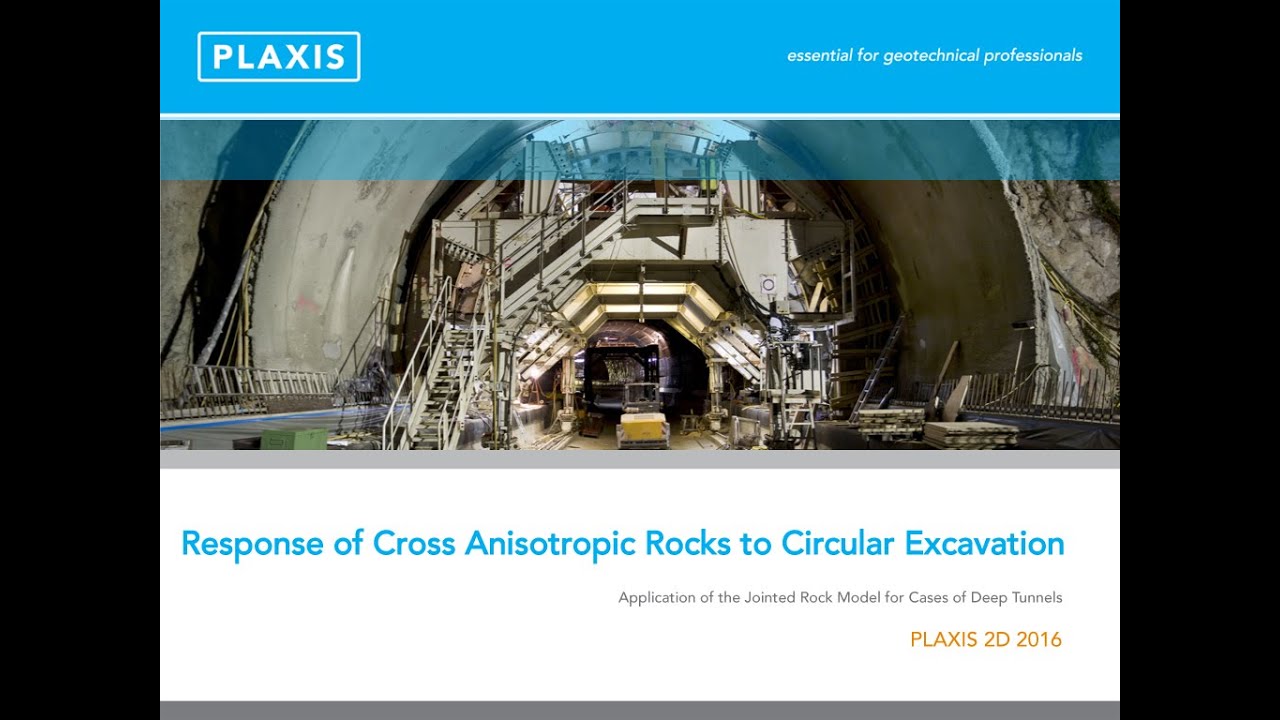 PLAXIS 2D: Circular tunnel driven in elastic cross anisotropic rocks ...