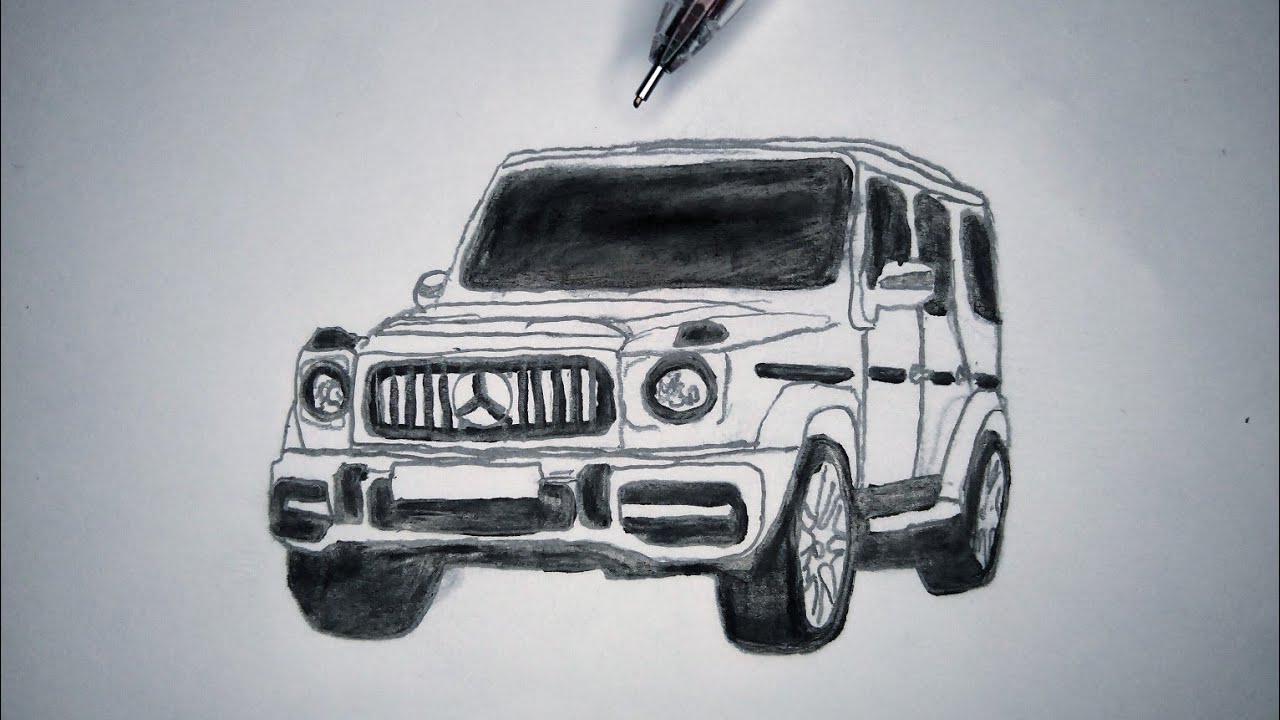 How to Draw Mercedes G 63 G Wagon - YouTube