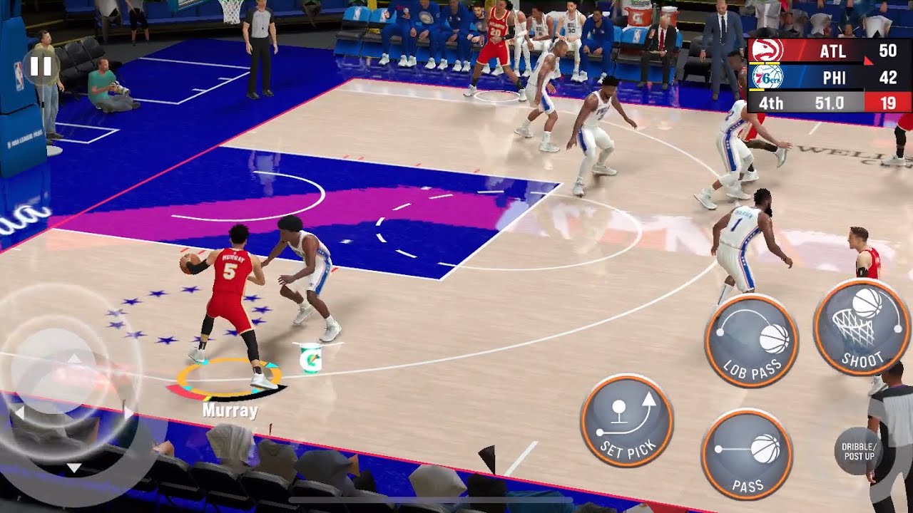 NBA 2K23 mobile on iPhone XR: Atlanta Hawks vs Philadelphia 76ers - YouTube